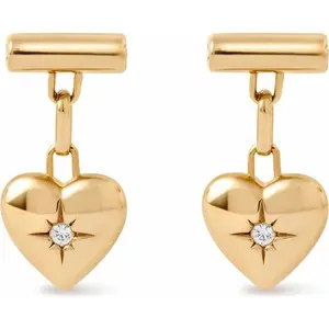 Astley Clarke Biography Heart Stud Drop Earrings - Gold