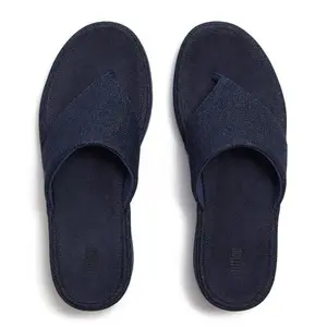 Fitflop Platfform Denim Wedge Toe-post Sandals