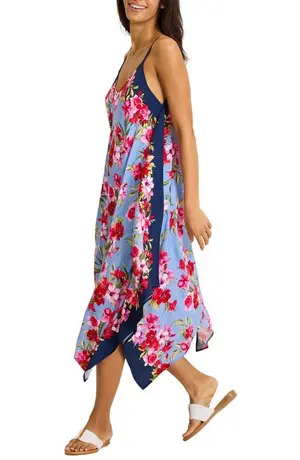 Tommy Bahama Chambray Beach Scarf Cover-up Dress