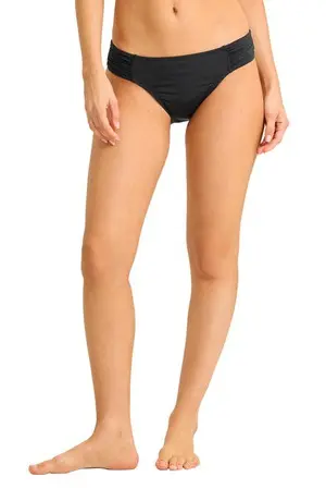 Tommy Bahama Pearl Hipster Upf 50+ Bikini Bottoms - Black