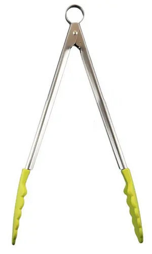 CUISIPRO 12 Inch Silicone Locking Tongs - Green