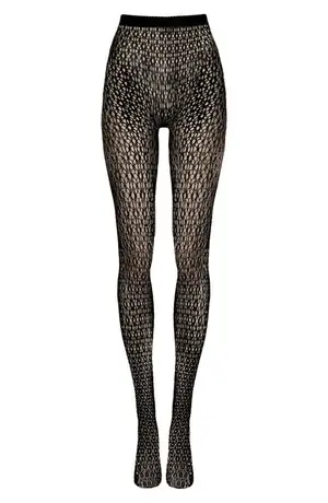 Wolford Daisy Net Tights - Black