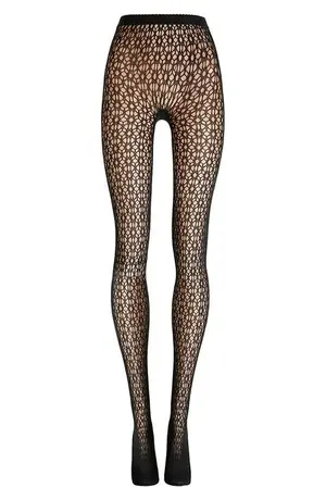 Wolford Daisy Net Tights - Black