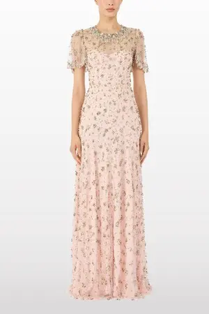 Jenny Packham Ambiance Beaded Maxi Gown - Sugar
