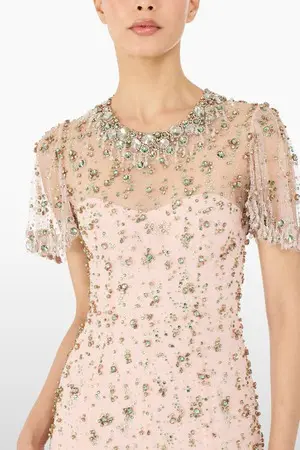 Jenny Packham Ambiance Beaded Maxi Gown - Sugar