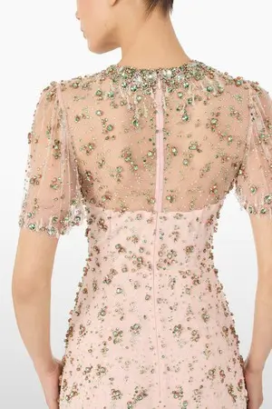 Jenny Packham Ambiance Beaded Maxi Gown - Sugar