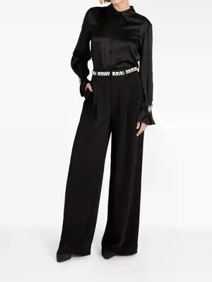 Cinq À Sept Rhinestone Embellished Wide Leg Trousers