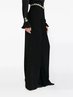Cinq À Sept Rhinestone Embellished Wide Leg Trousers