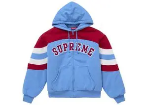 Supreme Zip Up Hooded Sweatshirt - Blue
