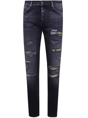 Amiri Snake Thrasher' Skinny Jeans