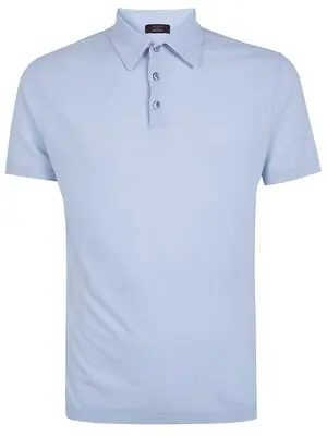 ZANONE Short Sleeves Polo Shirt - Blue
