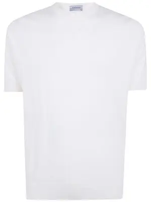 John Smedley Kempton" Crewneck Short Sleeves T-shirt - Beige