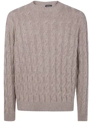 Zegna Z Lux Leisurewear' Turtle Neck - Beige