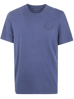 Moncler Short Sleeves Heavy Combed Cotton Jersey T-shirt