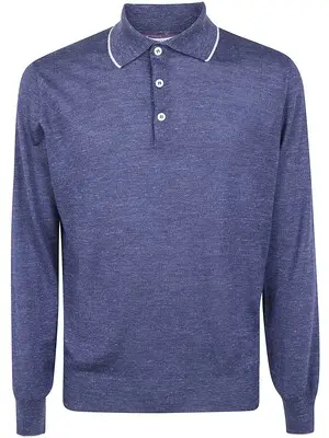 Brunello Cucinelli Long Sleeves Polo Shirt