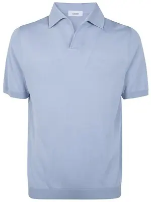 LARDINI Short Sleeves Polo Shirt - Blue