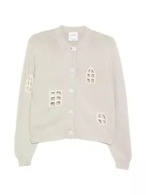 BARRIE Openwork Motif Cardigan