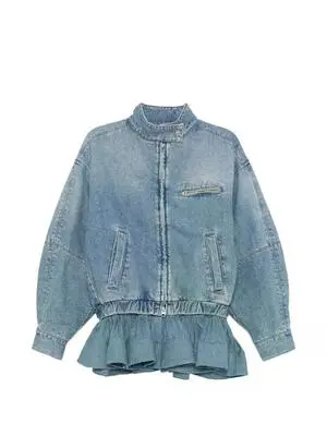 YCH Peplum-hem Denim Jacket