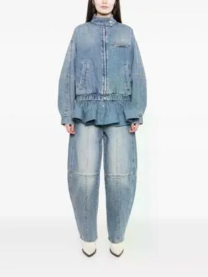 YCH Peplum-hem Denim Jacket
