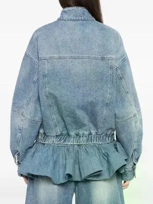 YCH Peplum-hem Denim Jacket