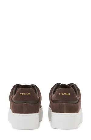 REISS Francesca Platform Sneakers - Chocolate