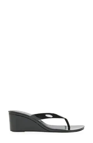 Jeffrey Campbell Gigabyte Wedge Flip Flop - Black