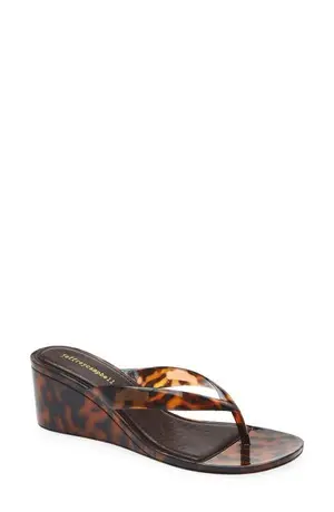 Jeffrey Campbell Gigabyte Wedge Flip Flop - Tortoise