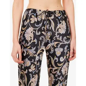 Veronica Beard Billie Floral-print Silk-blend Trousers