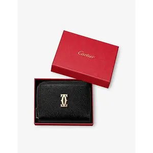 Cartier C De Mini Leather Wallet - Black