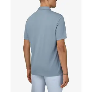 Boggi Milano Short-sleeved Piqué Cotton-blend Polo Shirt Xxl