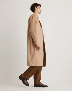 Quince 100% Mongolian Cashmere Double-faced Overcoat - Camel