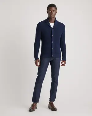 Quince Organic Cotton Shawl-collar Cardigan Sweater