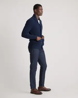 Quince Organic Cotton Shawl-collar Cardigan Sweater