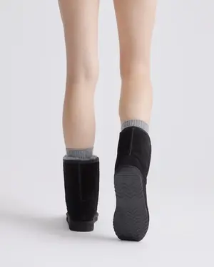 Quince Australian Shearling Mid-calf Boots - True Black