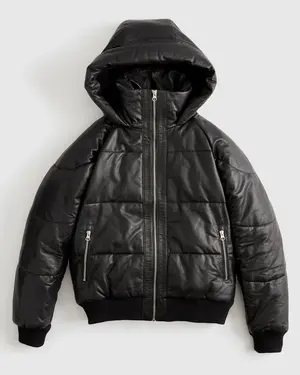 Quince Puffer Jacket With Faux Fur Lined Hood