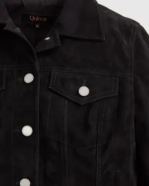 Quince Suede Trucker Jacket