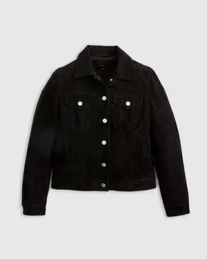 Quince Suede Trucker Jacket