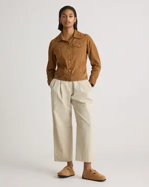 Quince 100% Suede Trucker Jacket
