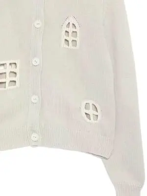 BARRIE Openwork Motif Cardigan