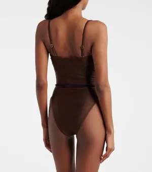 SAME Beaded Swimsuit - Brown