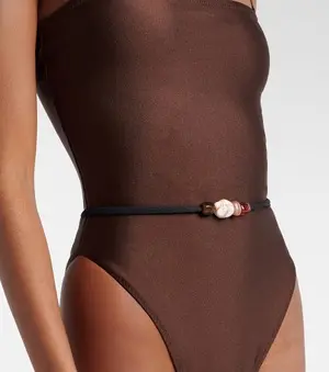 SAME Beaded Swimsuit - Brown