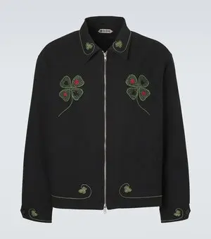 BODE Embroidered Cotton Twill Jacket