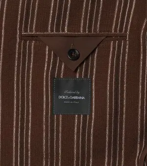 Dolce & Gabbana Striped Blazer - Brown
