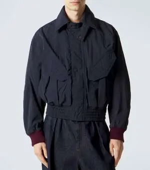 Dries Van Noten Jersey Blouson Jacket - Blue