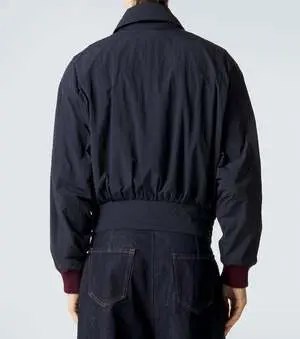 Dries Van Noten Jersey Blouson Jacket - Blue