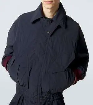 Dries Van Noten Jersey Blouson Jacket - Blue