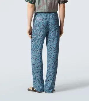 Dries Van Noten Printed Straight Pants - Blue