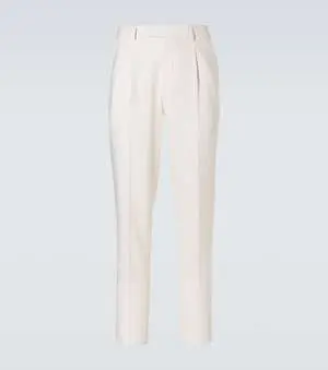 ZEGNA Zegna Linen Straight-Leg Trousers