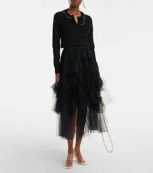 Simone Rocha Embellished Cardigan - Black