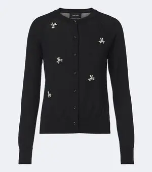 Simone Rocha MELISSA ODABASH Paris Embellished Halterneck Bikini Top Black